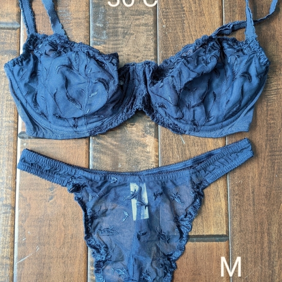 Victoria's Secret | Intimates & Sleepwear | Navy Blue Vs Bra Panty ...